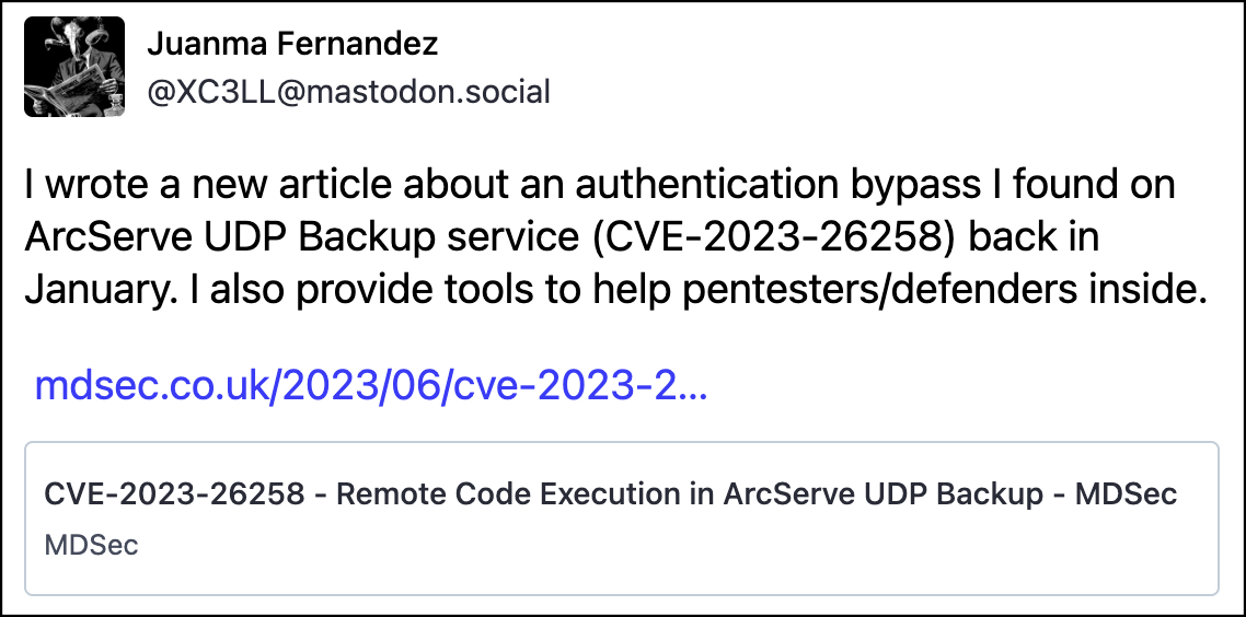 Exploit Released For New Arcserve UDP Auth Bypass Vulnerability ... Exploit Released For New Arcserve UDP Auth Bypass Vulnerability ...